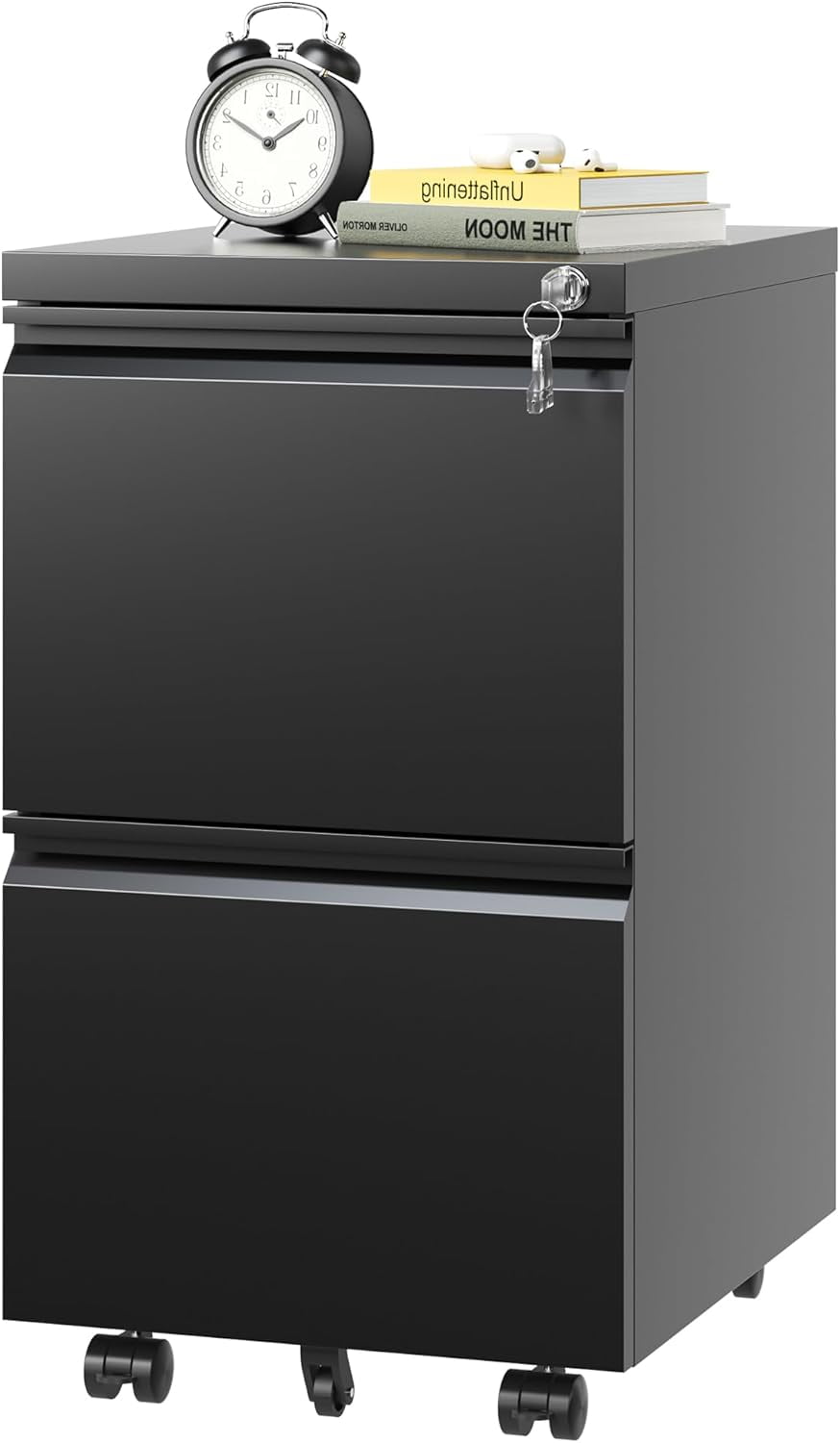 3 Drawer Mobile File Cabinet Metal Under Filing Cabinets with Wheels ...