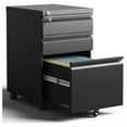 3 Drawer Mobile File Cabinet Under Desk Metal Filing Cabinet on Wheels ...