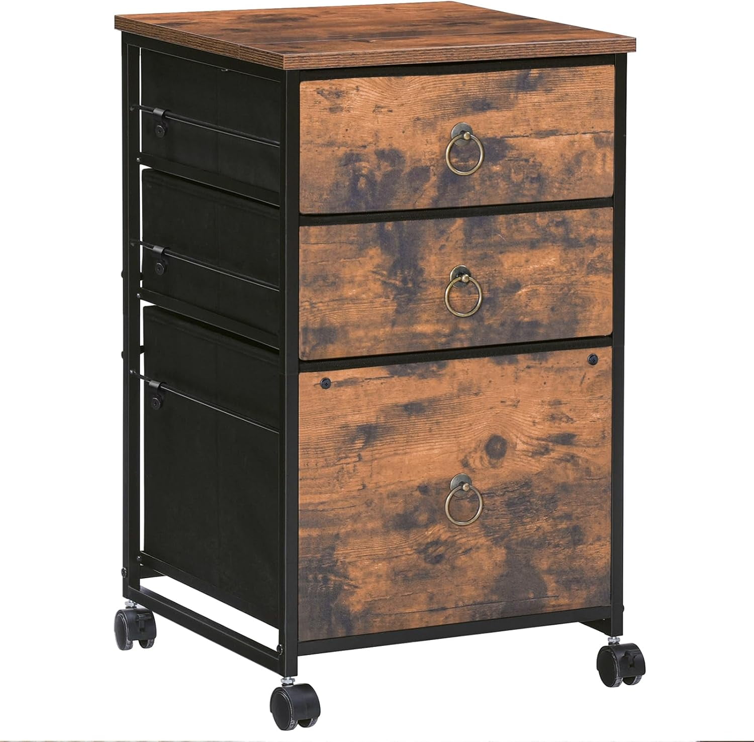 3-Drawer Mobile File Cabinet, Vertical Filing Cabinet, Under Desk Cart ...