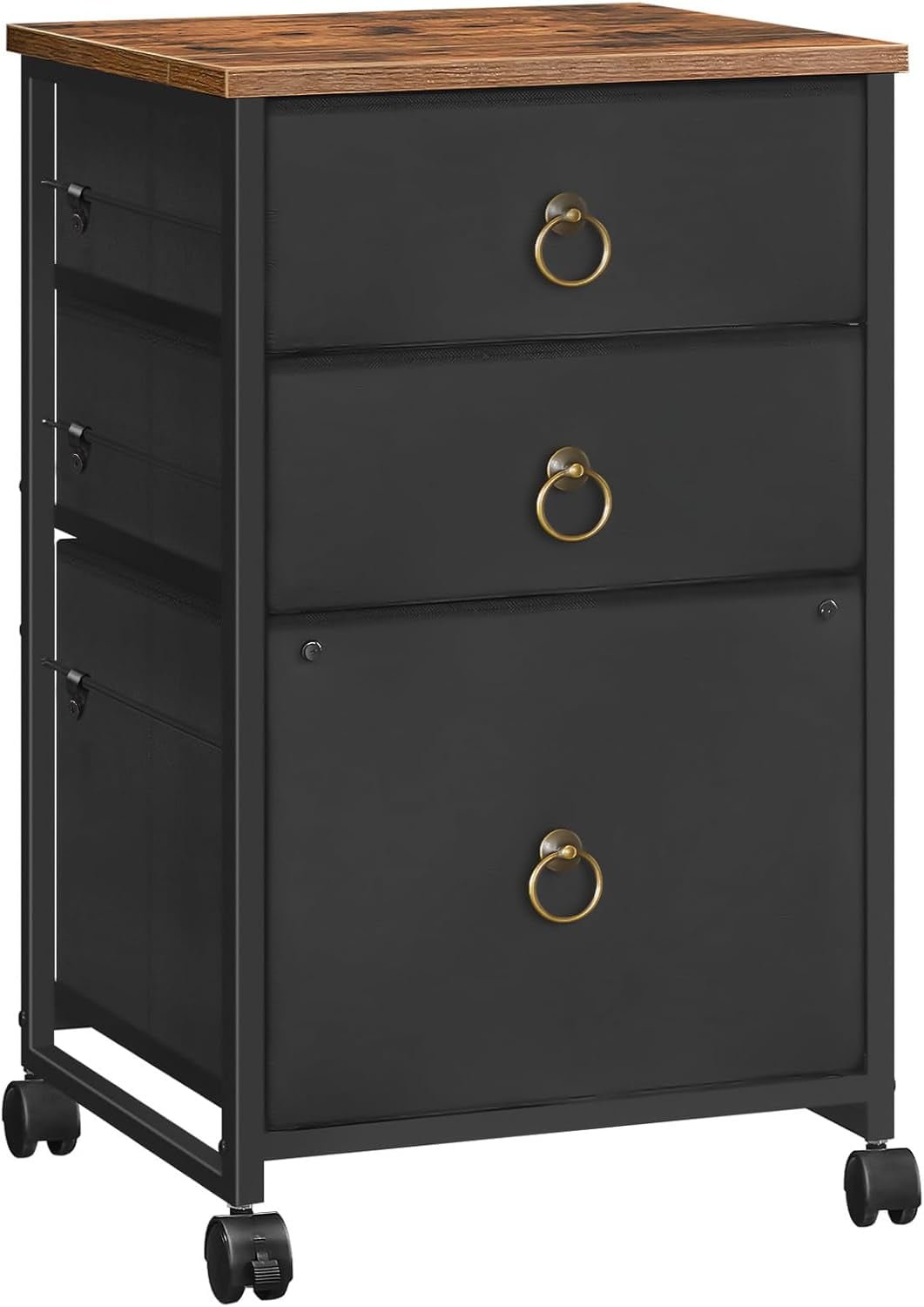 3-Drawer Mobile File Cabinet, Vertical Filing Cabinet, Under Desk Cart ...