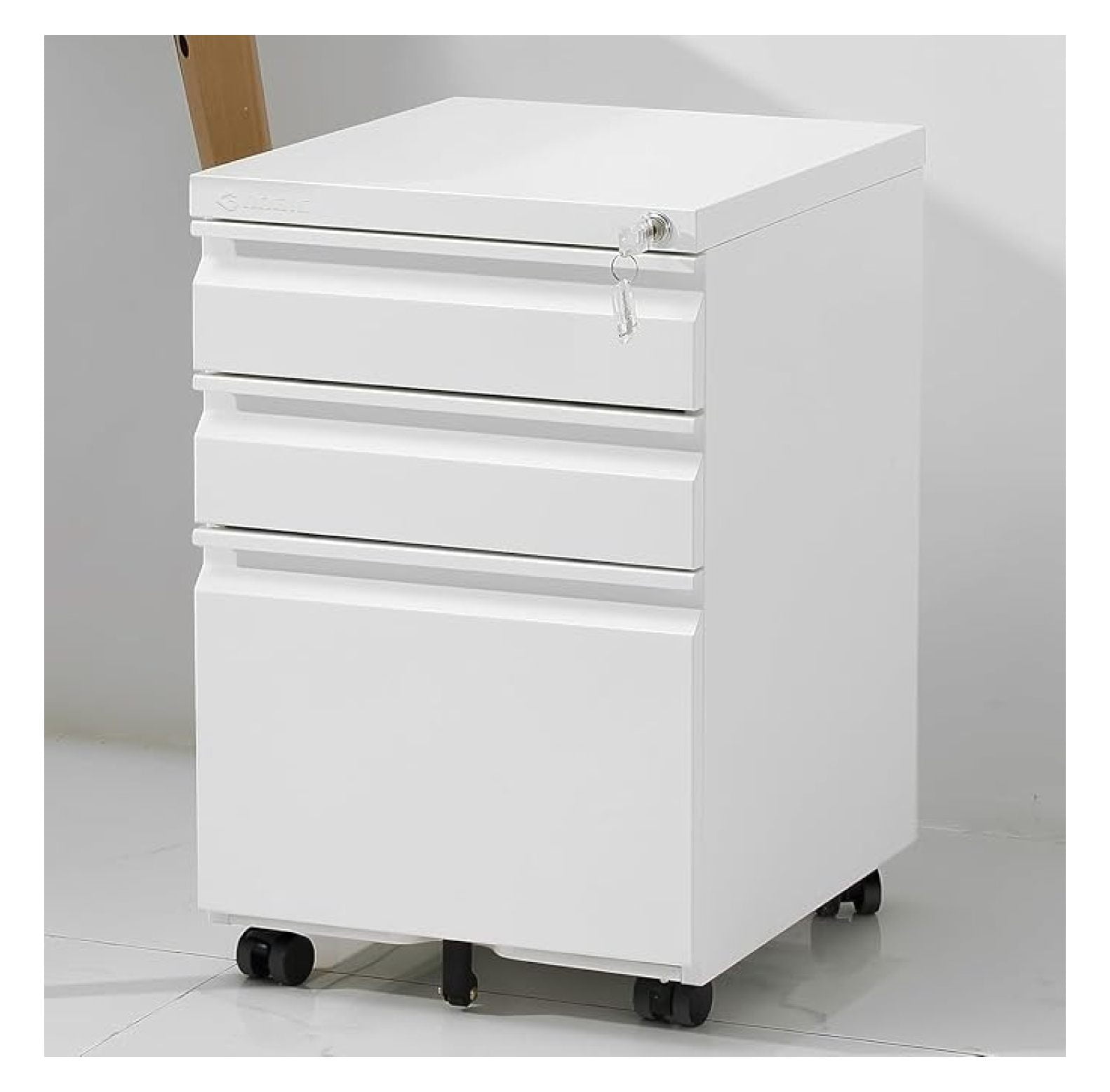 3-Drawer Mobile File Cabinets, Rolling Metal Vertical Filing Cabinet ...
