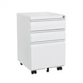 3-Drawer Mobile Filing Cabinet with Lock, Legal / Letter Sized Office ...