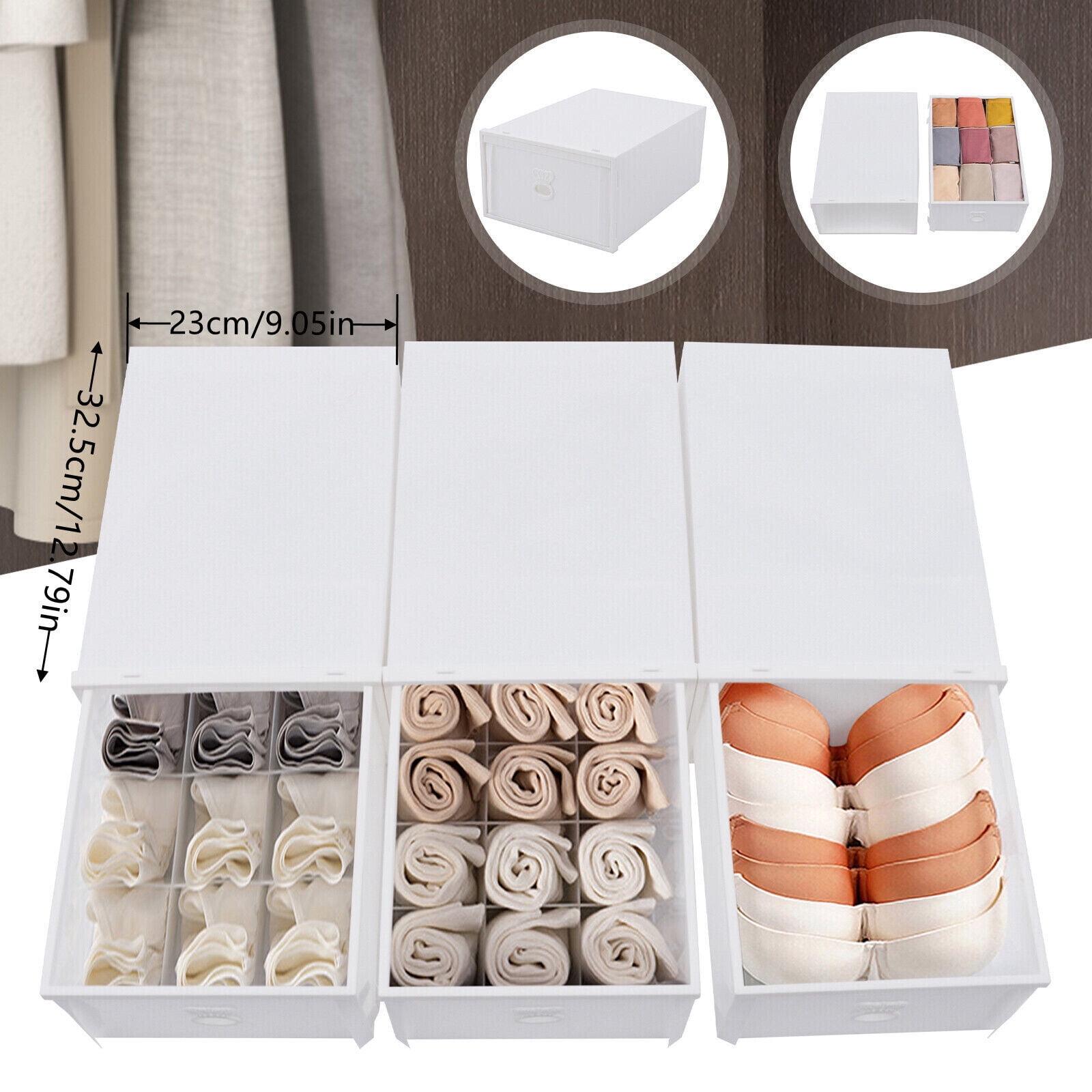 3 Drawer Plastic Storage Bin Cabinet Organizer Container Unit Boxes ...