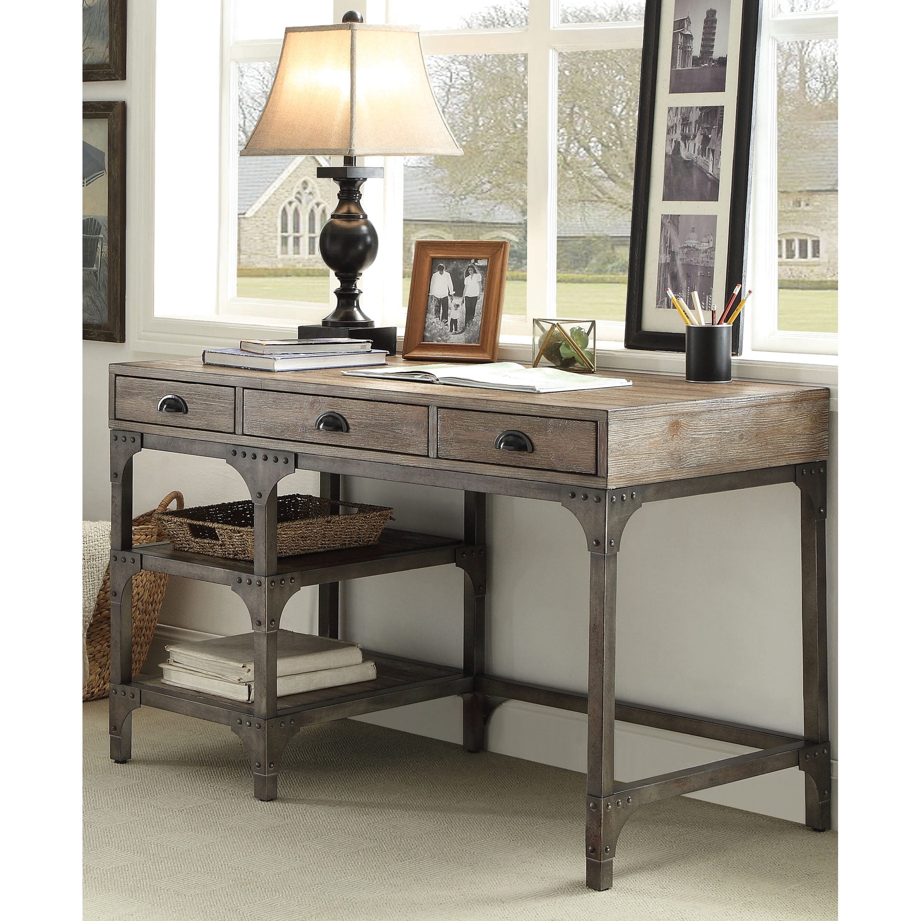 3-Drawer Rectangular Office Writing Desk | Ideal for Various Office ...