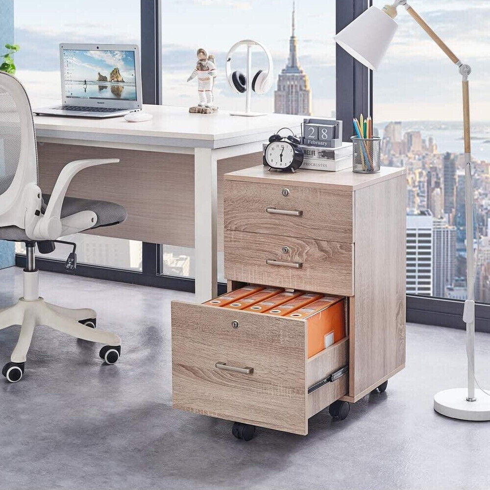3 Drawer Rolling File Cabinet Rolling Filling Cabinet Office File ...