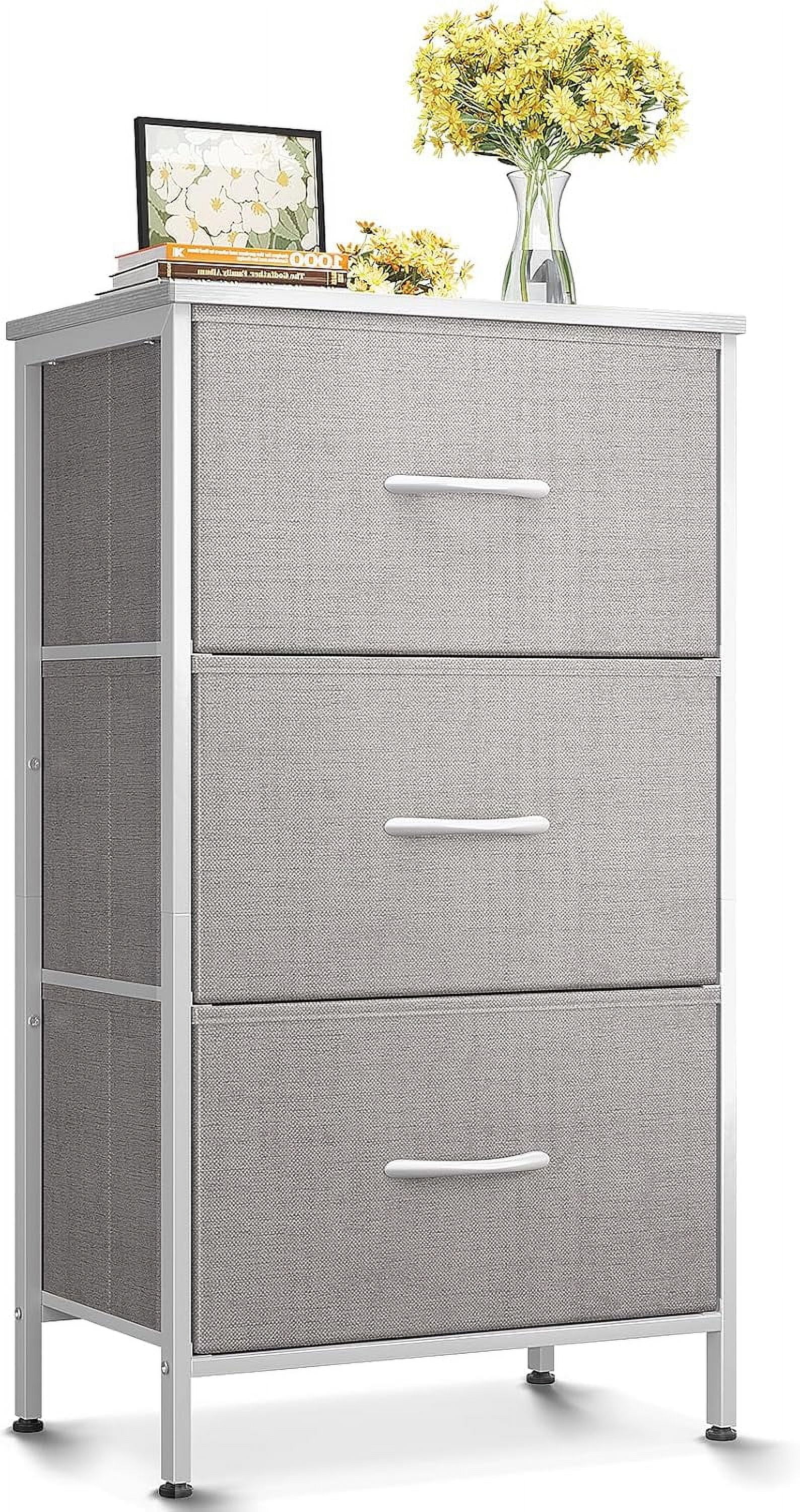 3-Drawer Small Dresser, Compact Chest of Drawers for Bedroom, Living ...