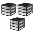 3 Drawer Stackable Shelf Organizer Plastic Storage Drawers for Bathroom ...