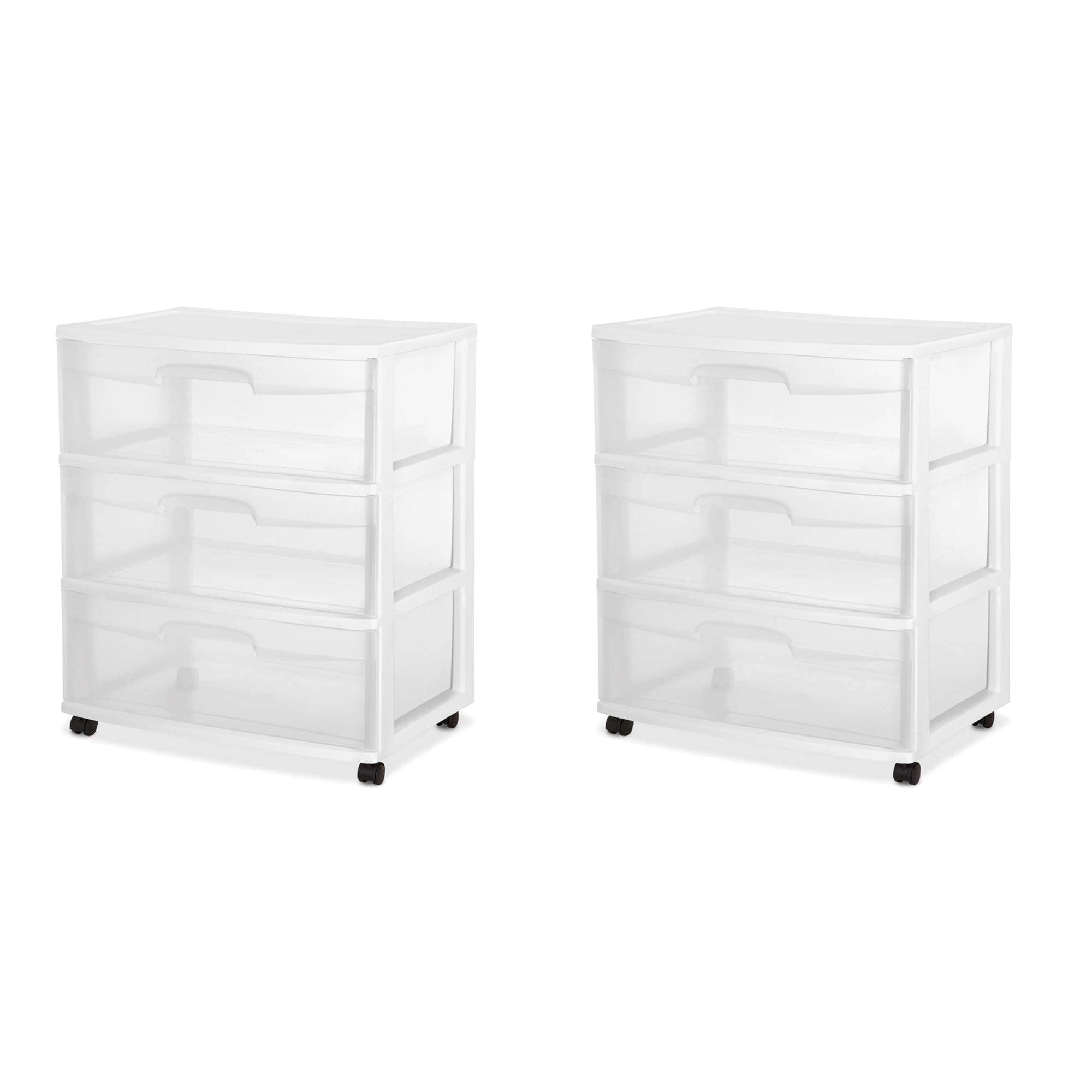 3 Drawer Storage Cart, Plastic Rolling Cart with Wheels to Organize ...