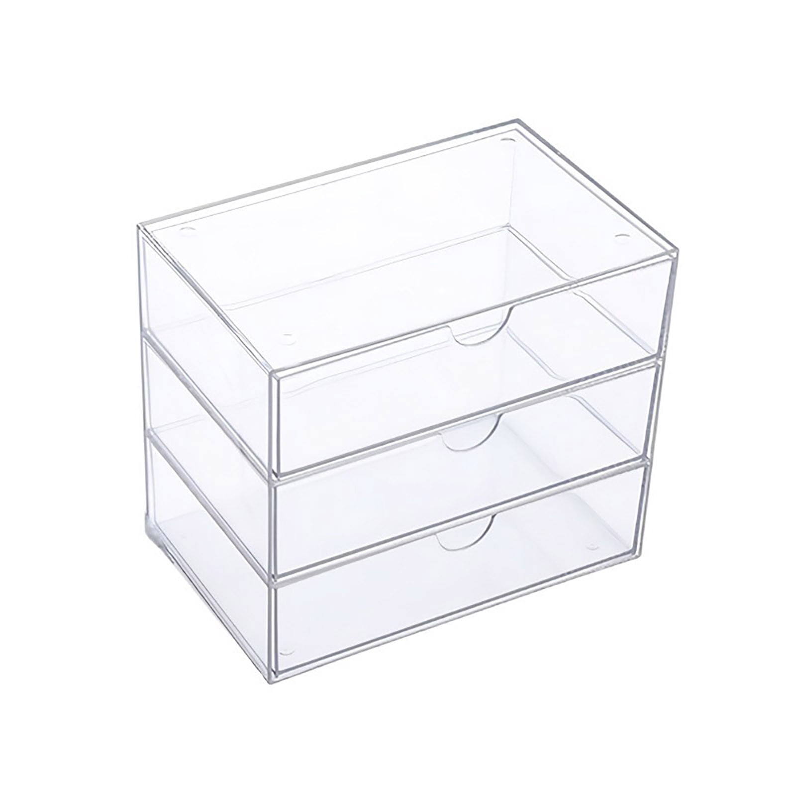 3 Drawer Vanity Organizer, Compact Makeup Drawer Storage Box for ...