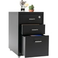 3-Drawer Vertical File Cabinet, 11*16*18.3in Rolling File Cabinet ...