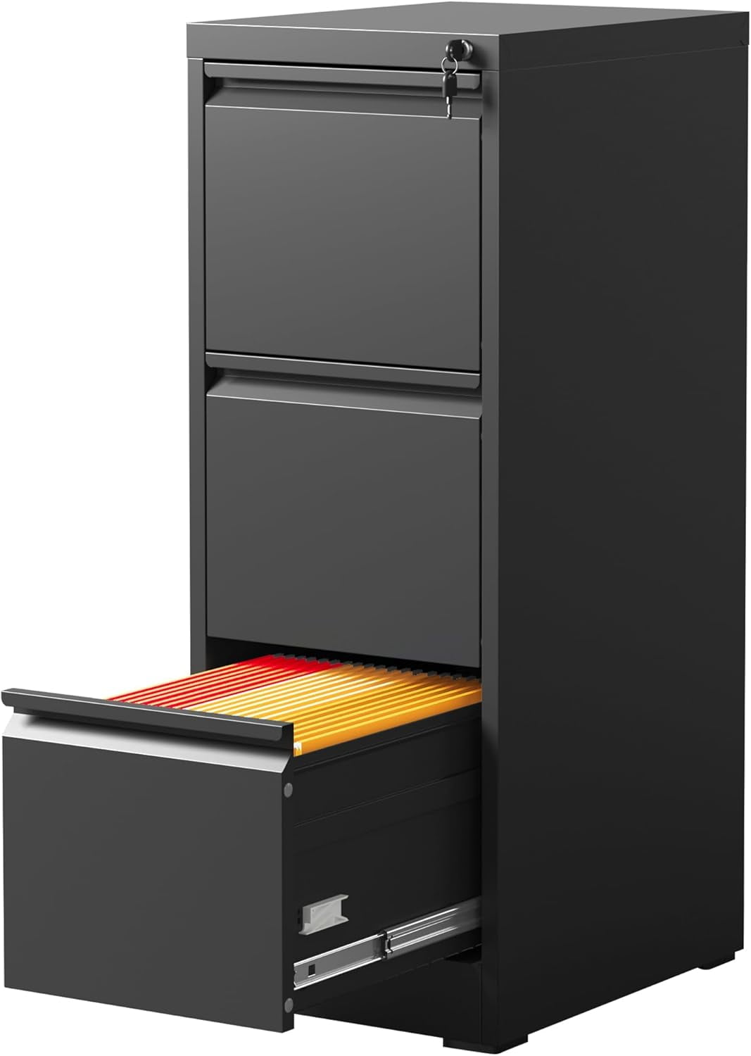 3 Drawer Vertical File Cabinet with Lock, File Cabinet for Home Office ...