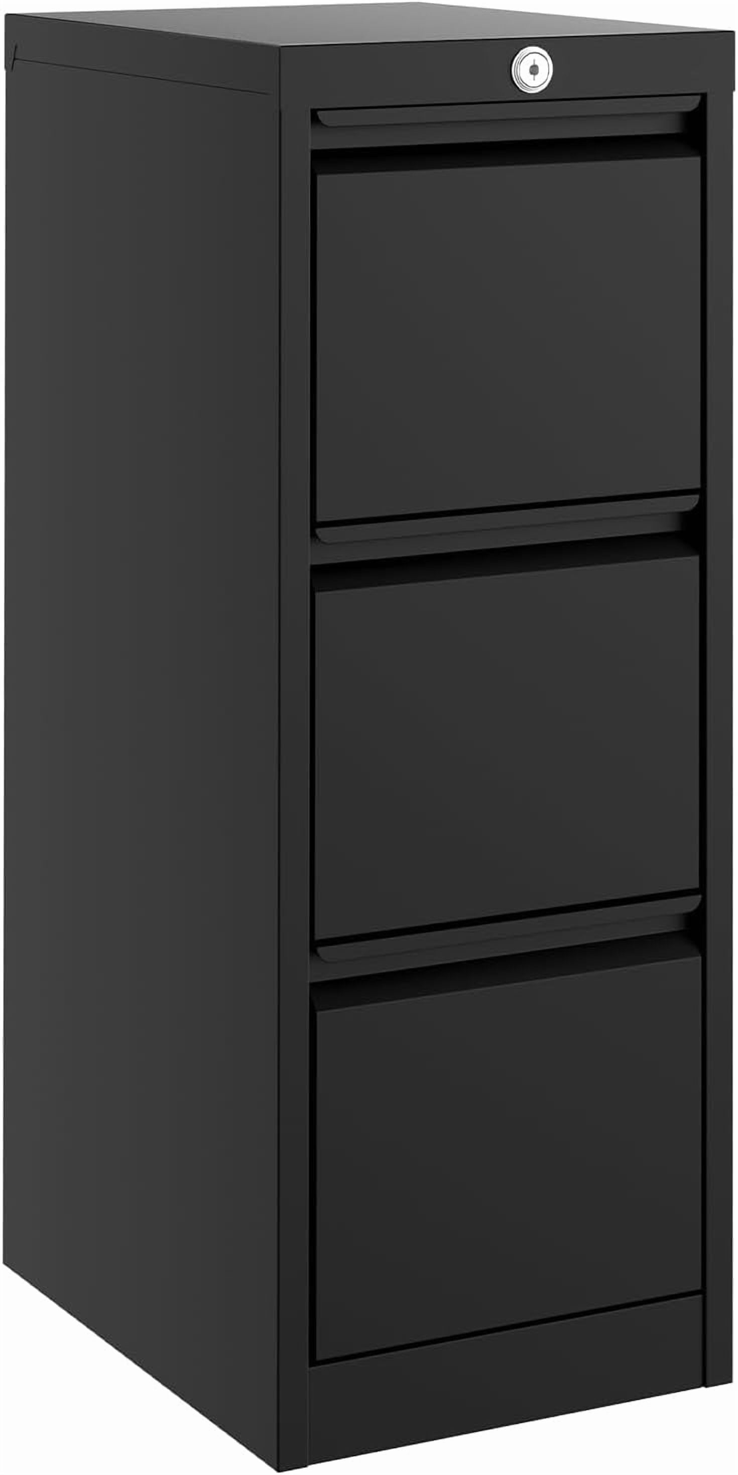 3 Drawer Vertical File Cabinet with Lock - Metal Filing Cabinet for ...