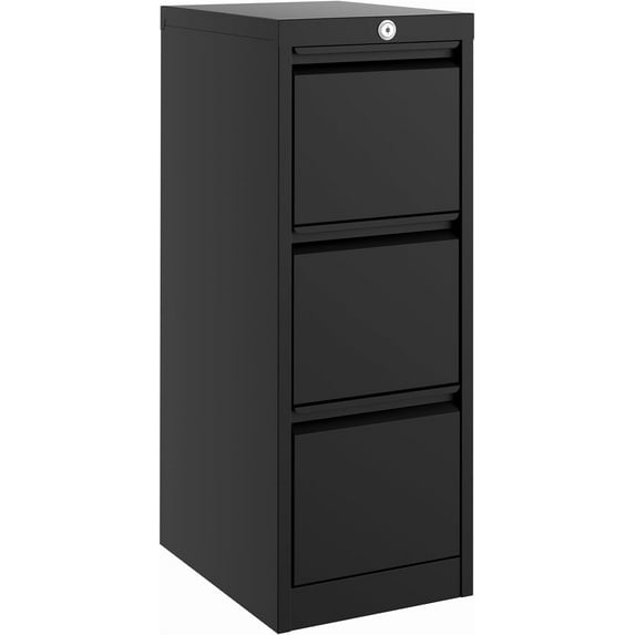 3 Drawer Vertical File Cabinet with Lock - Metal Filing Cabinet for ...