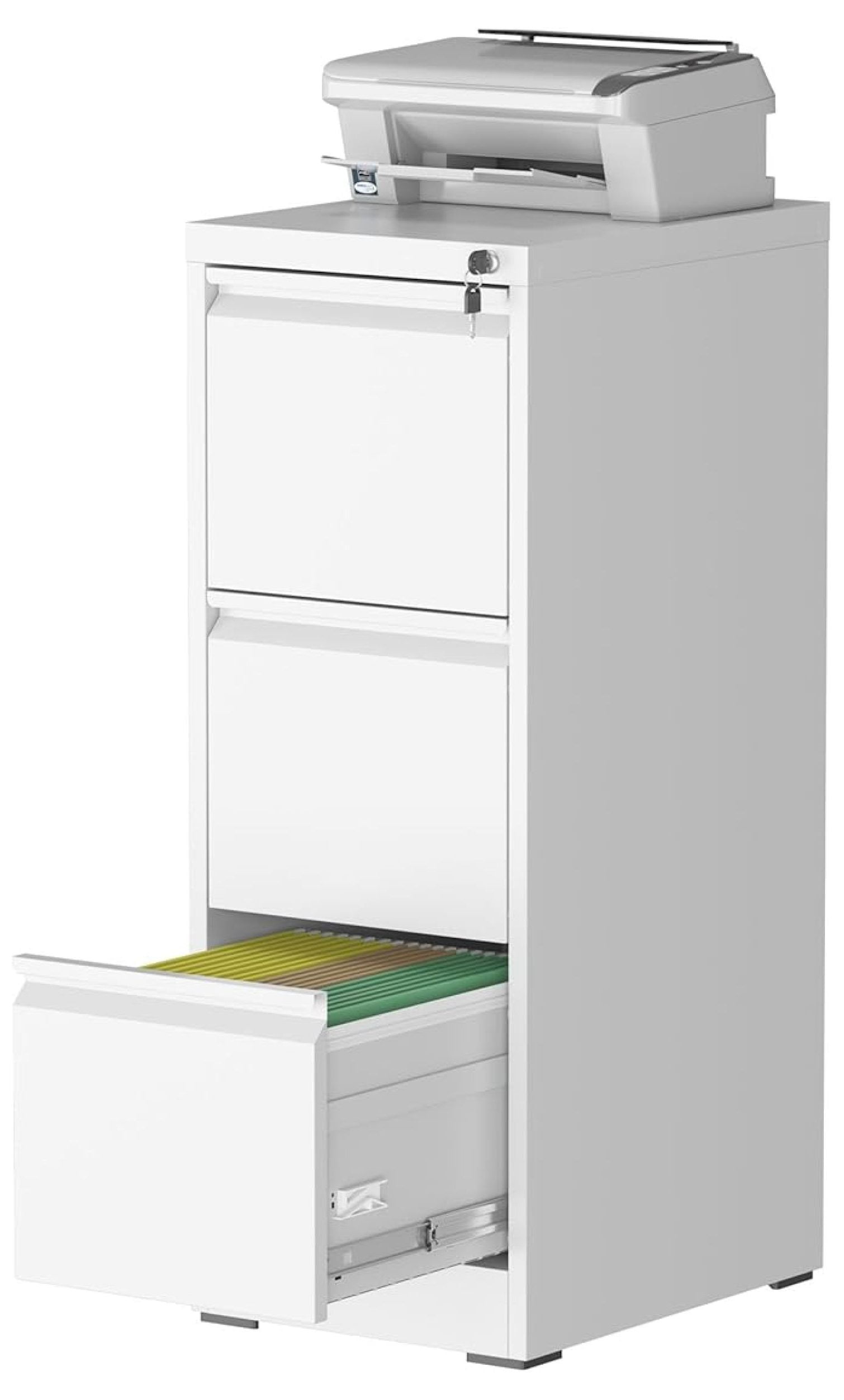 3 Drawer Vertical File Cabinet with Lock, Metal Filing Cabinets for ...