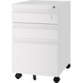 3 Drawer Vertical File Cabinet, Mobile Filling Cabinet with Lock for ...