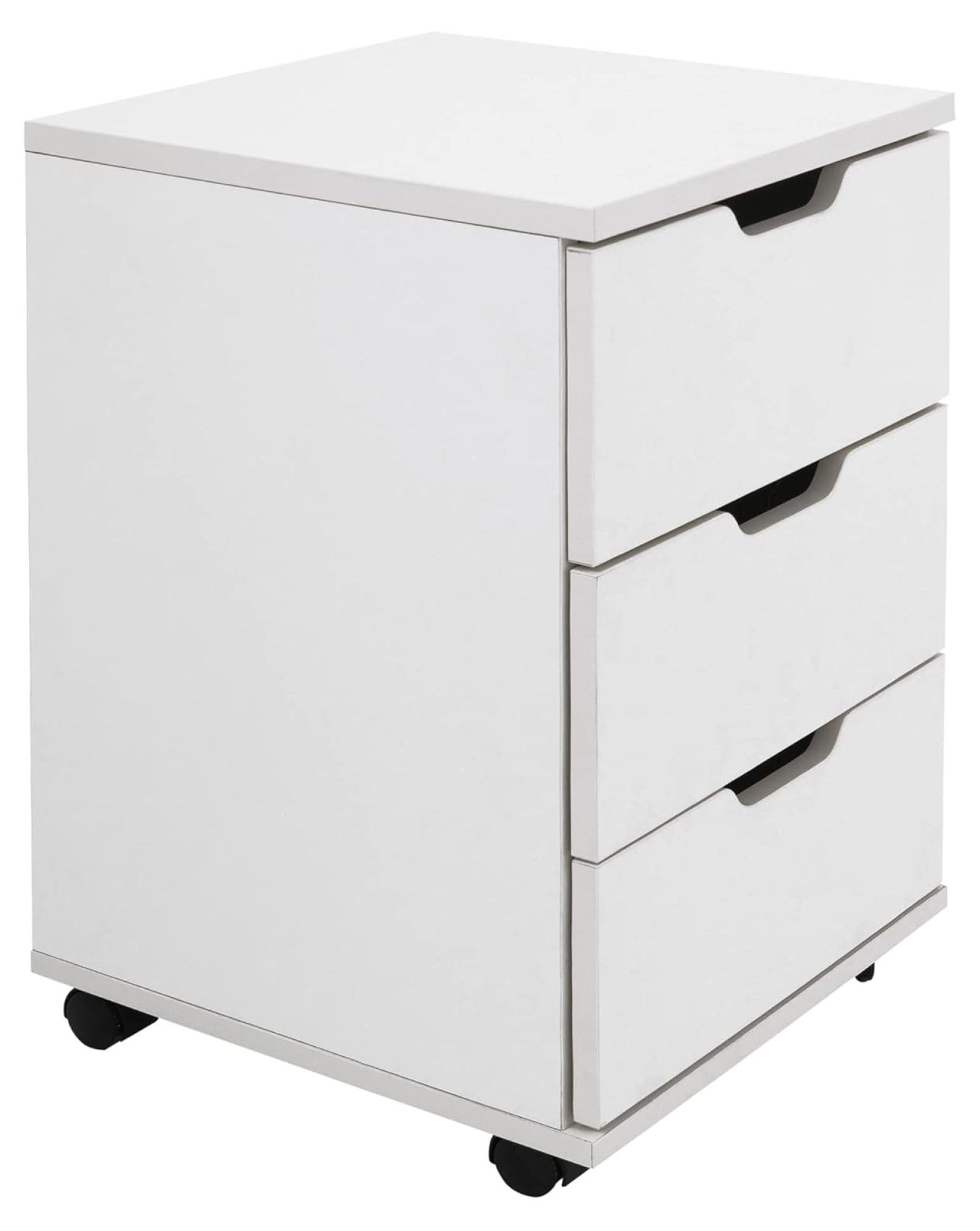 3-Drawer Vertical Filing Cabinet Rolling Wood Mobile File Cabinets ...