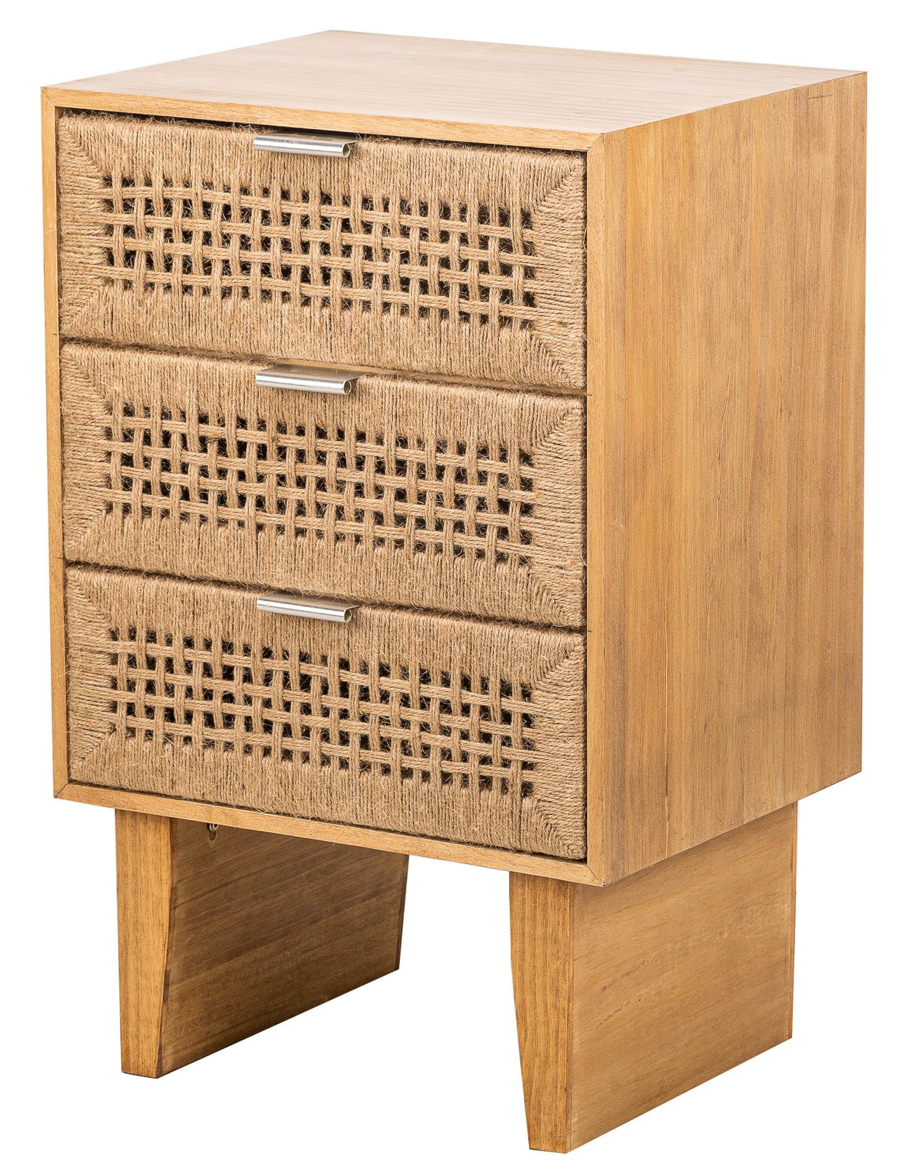 3-Drawer Wooden and Natural Rattan Dresser Exotic Boho Bedroom ...