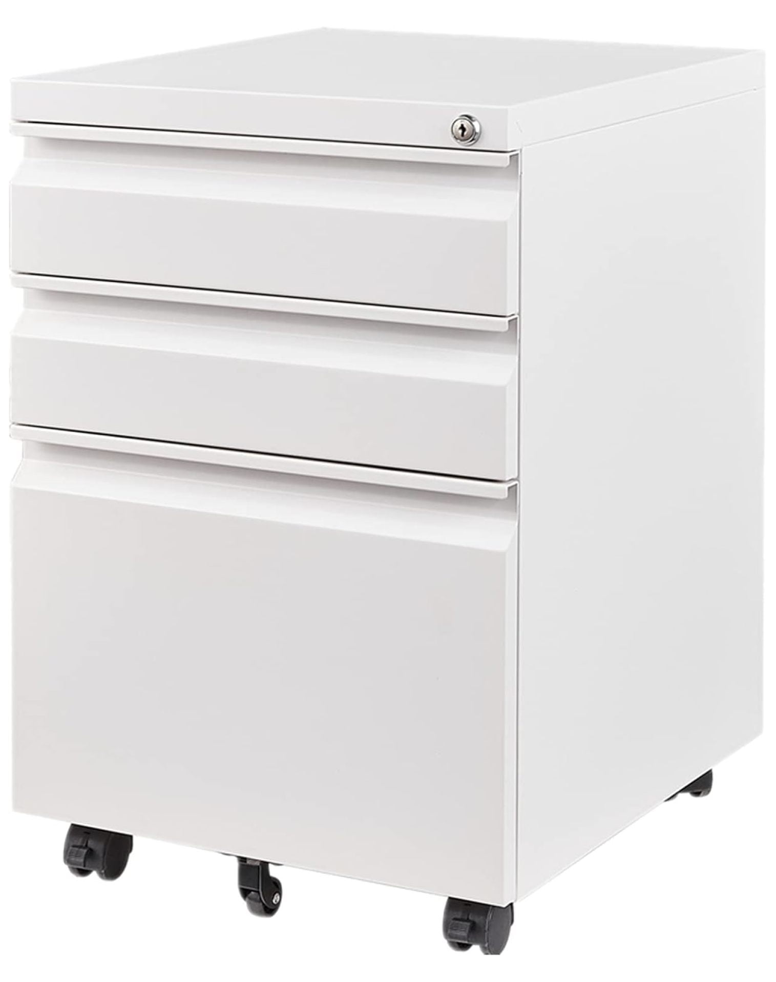 3 Drawers File Cabinet with Lock Metal Vertical File Cabient with ...