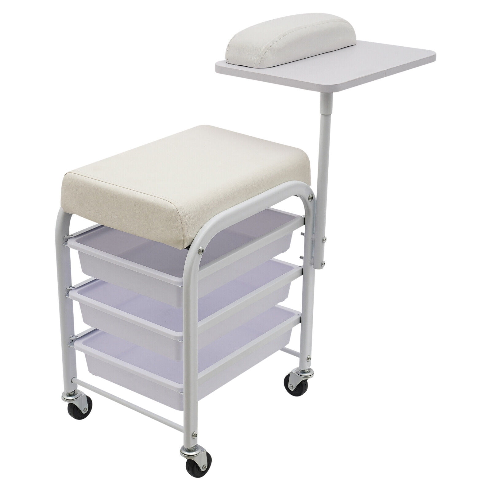 3 Drawers Foot Bath Spa Trolley Beauty Salon Nail Cart, Portable ...