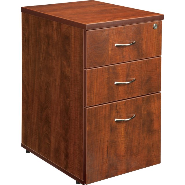 3 Drawers Vertical Wood Composite Lockable Filing Cabinet, Cherry - Walmart.com