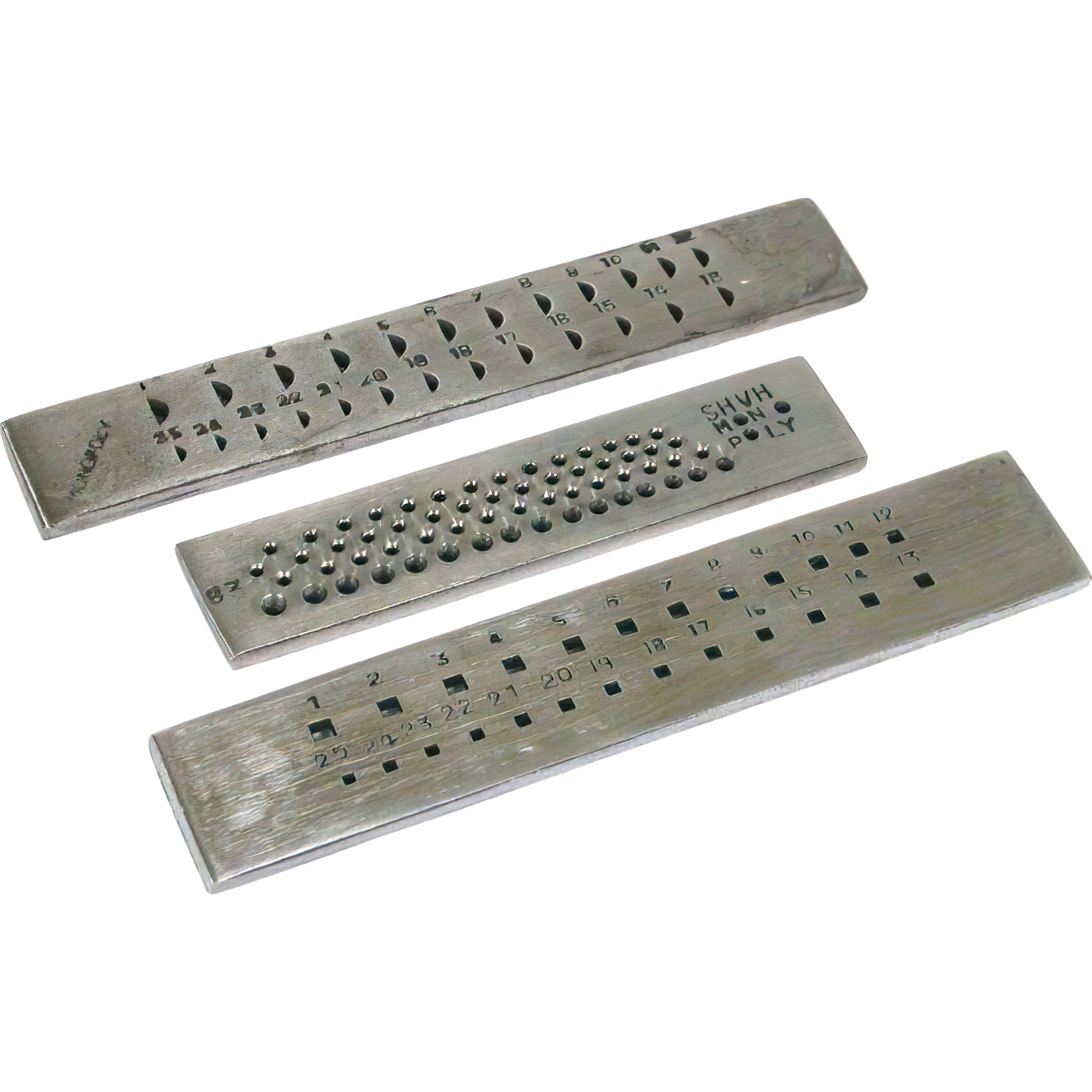 3 Drawplates Square, Round & 1/2 Round Jewelers Wire Draw Plate Shaping ...