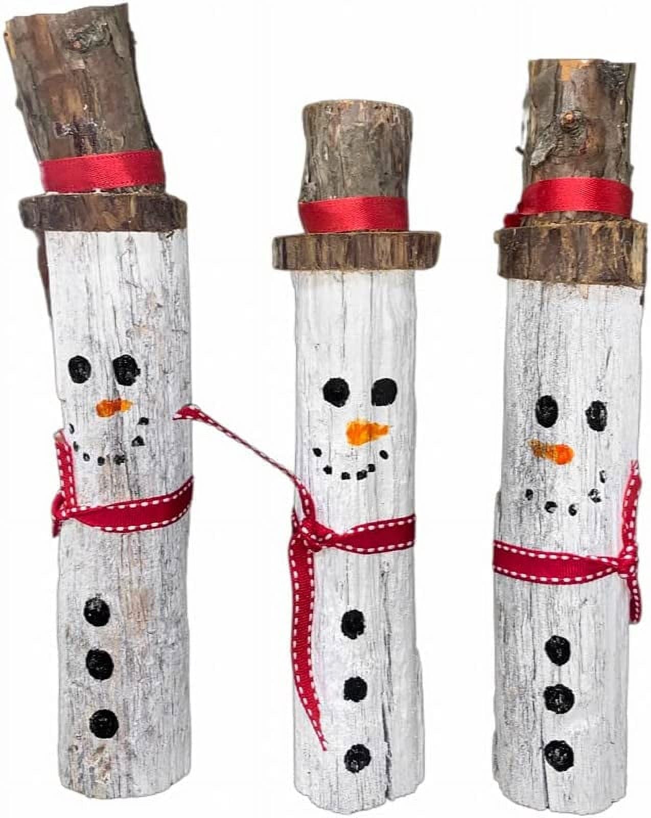 3 Driftwood Snowman - Approx 9 inches Tall - Adorable Christmas ...
