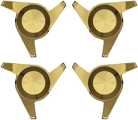 3 Ear Cut Gold Spinner Caps (Set of 4) | 24K Gold Plated 3 Wing/Bar ...