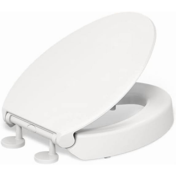 3" Elevated Soft-Close Elongated Toilet Seat - Quick-Attach Hardware ...