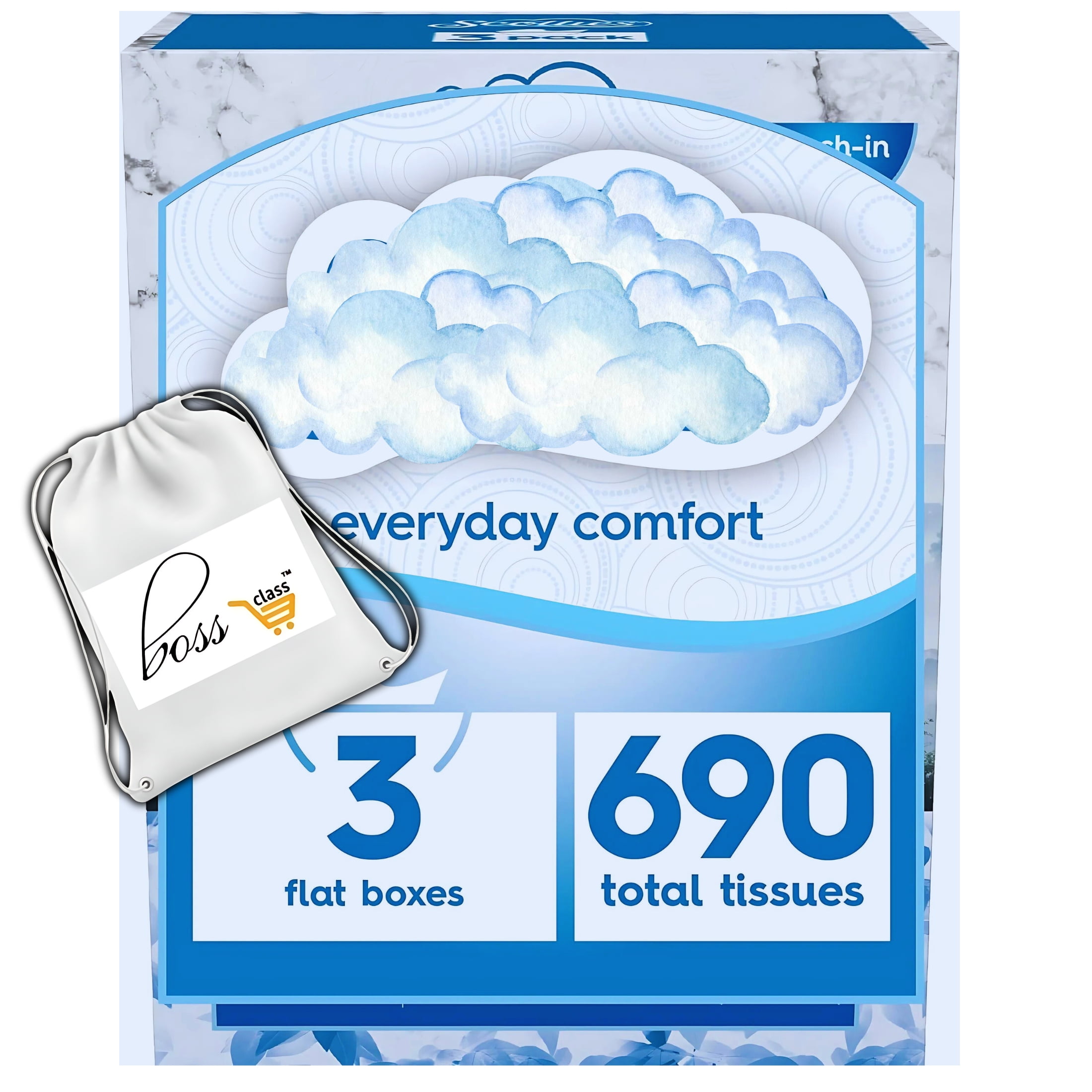 (3) Everyday Comfort Facial Tissues, 230 Counts Box 2-Ply Softness You ...