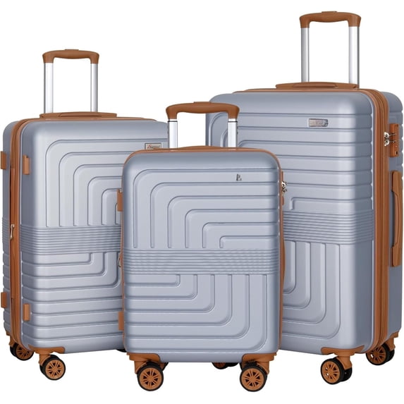 3- Expandable Luggage Set 22/26/30 Inch, Spinner Hardshell Lightweight ...