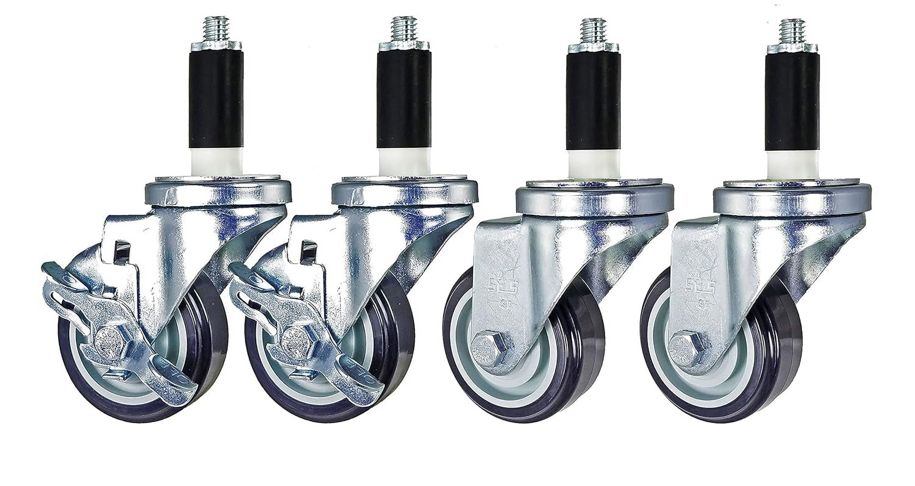 3" Expandable Stem Caster Set | for 7/8" ID Tubing | Polyurethane ...