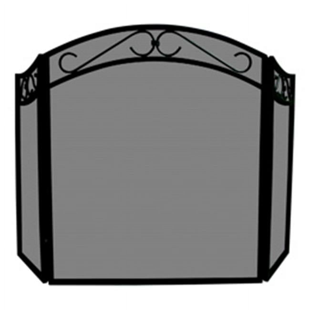 3 FOLD BLACK WROUGHT IRON ARCH TOP SCREEN WITH SCROLLS - Walmart.com
