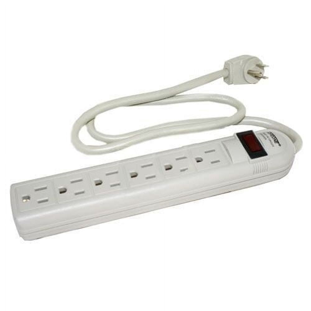3 FT 6 Outlet Safety Surge Protector Angle Plug AC Wall Power Strip ...