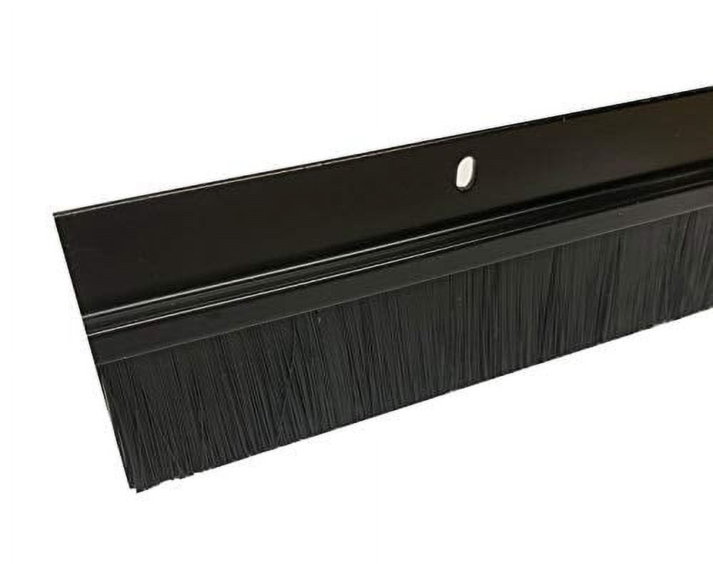 3 FT Brush Sweep Door Sweep with 1 1/2" Black Brush -100% Made in USA ...