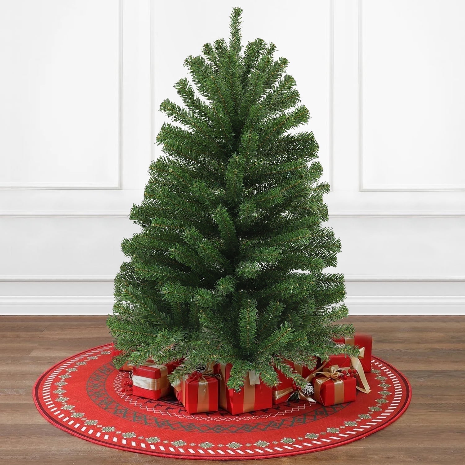 3 FT Christmas Tree with 160 Tips, Hinged Holiday Xmas Tree for Home ...