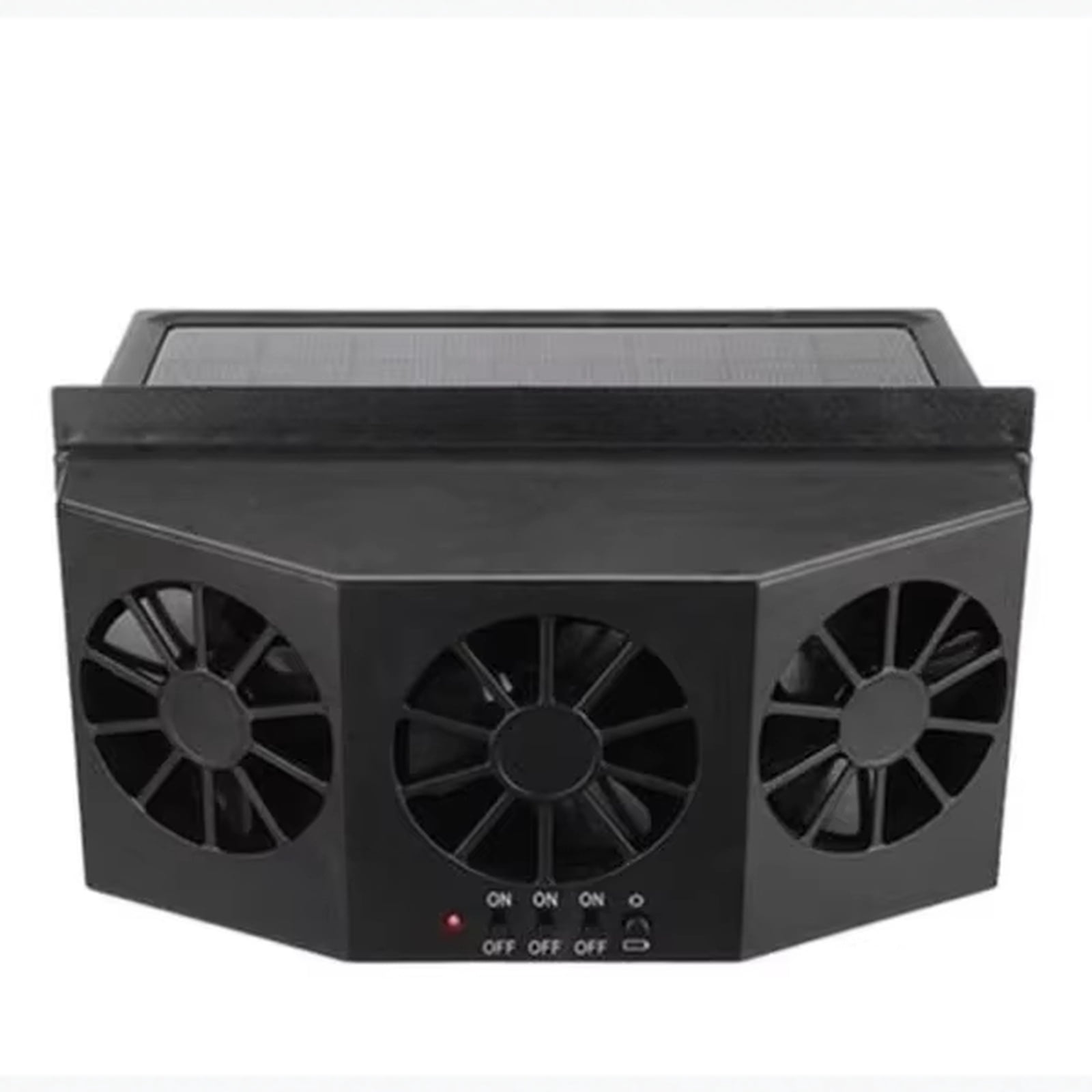 3 Fan Solar Car Exhaust Fan USB Powered High Speed Ventilation Cooling ...