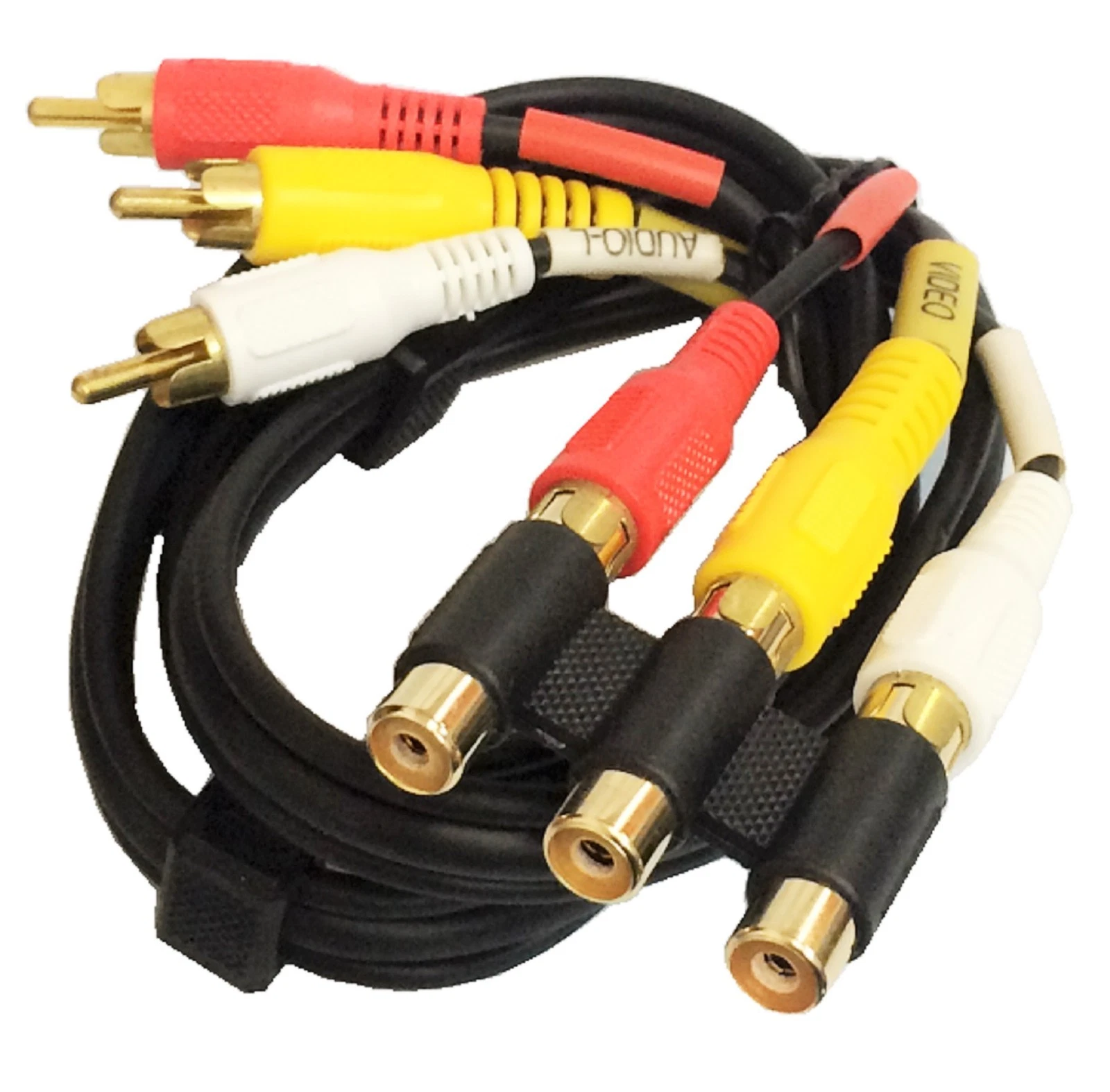 3 Feet 3 Rca Male To Female Stereo Audio/Video Extension Cable ...