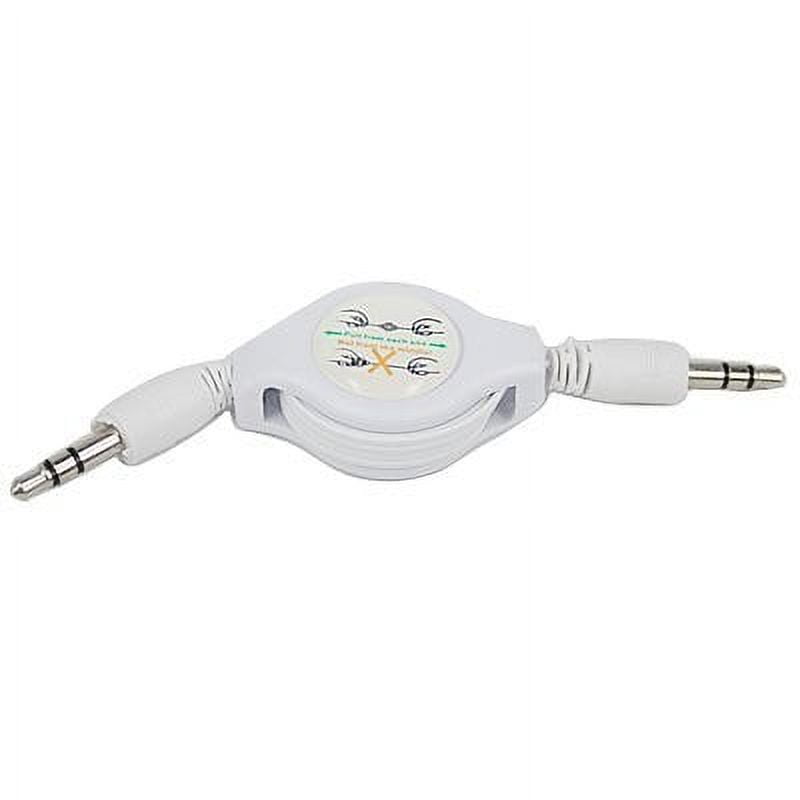 3 Feet Retractable Mini 3.5mm Plug Male to Male Stereo Auxiliary Aux ...