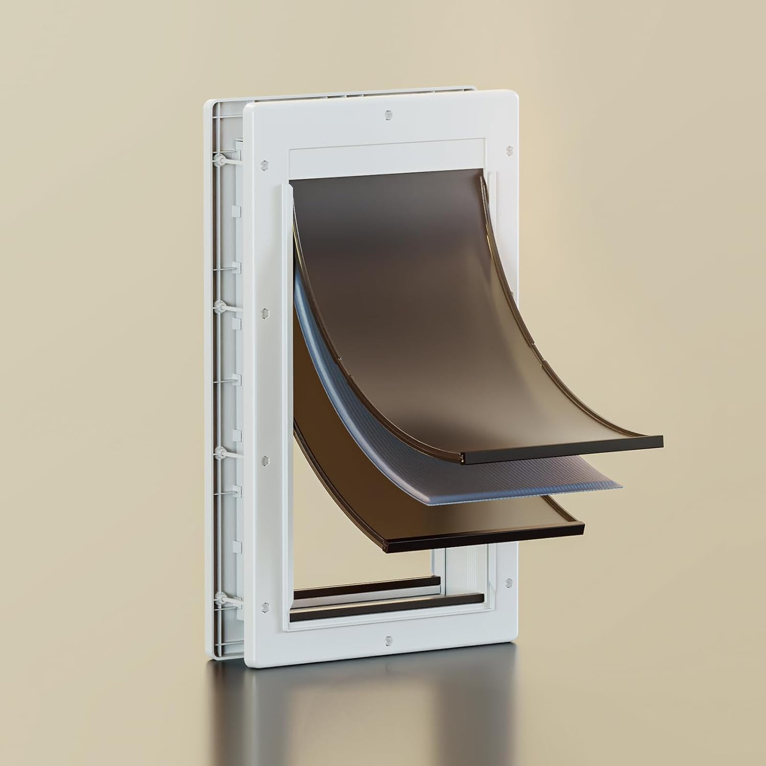 3-Flap Dog Door, Doggy Doggie Door, Cat Door for Install in Interior ...