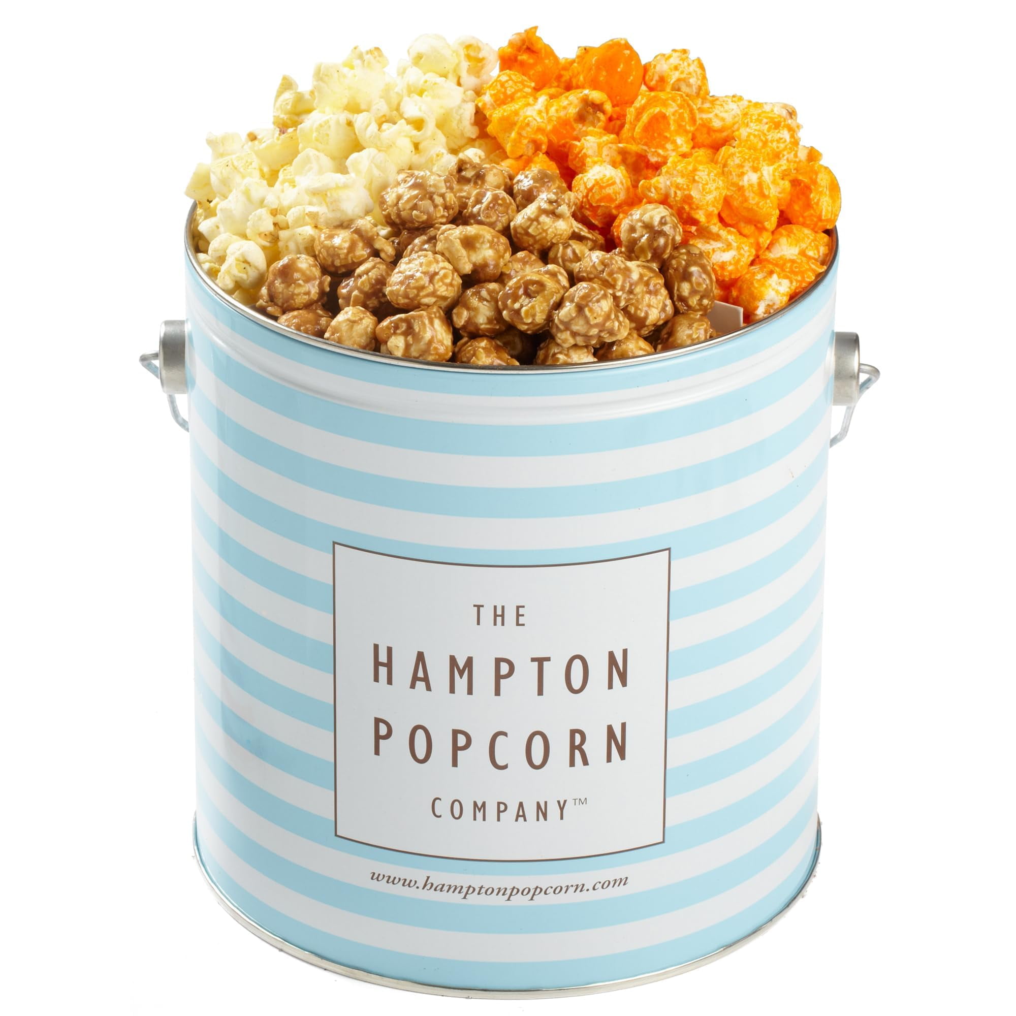 3 Flavor 1 Gallon Gourmet Popcorn Tin - Butter, Caramel & Cheddar ...