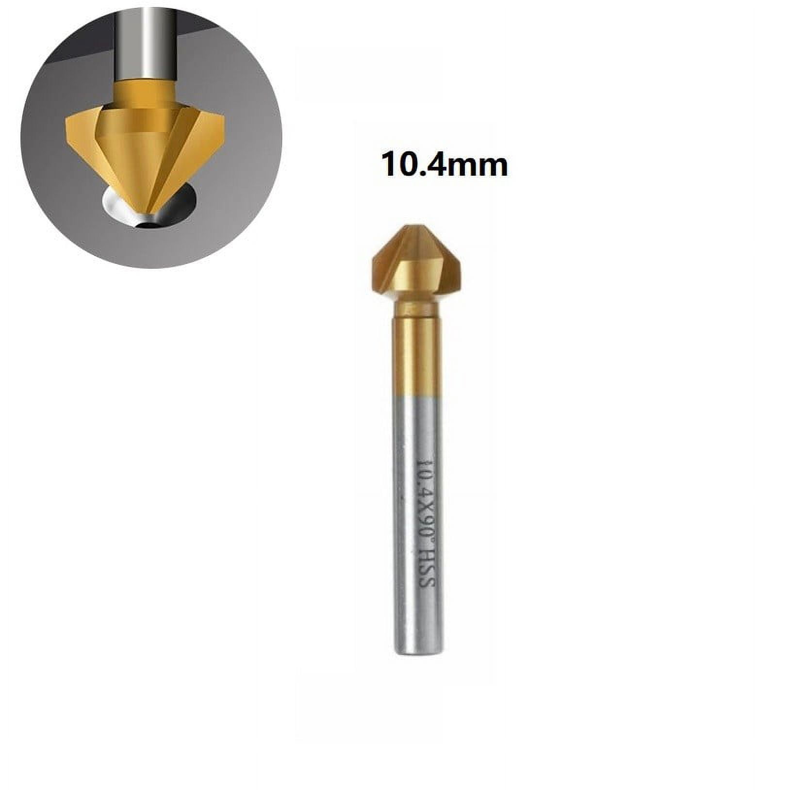 3-Flute 90 Degree Countersink Drill Bit for Metal and Wood Chamfering ...