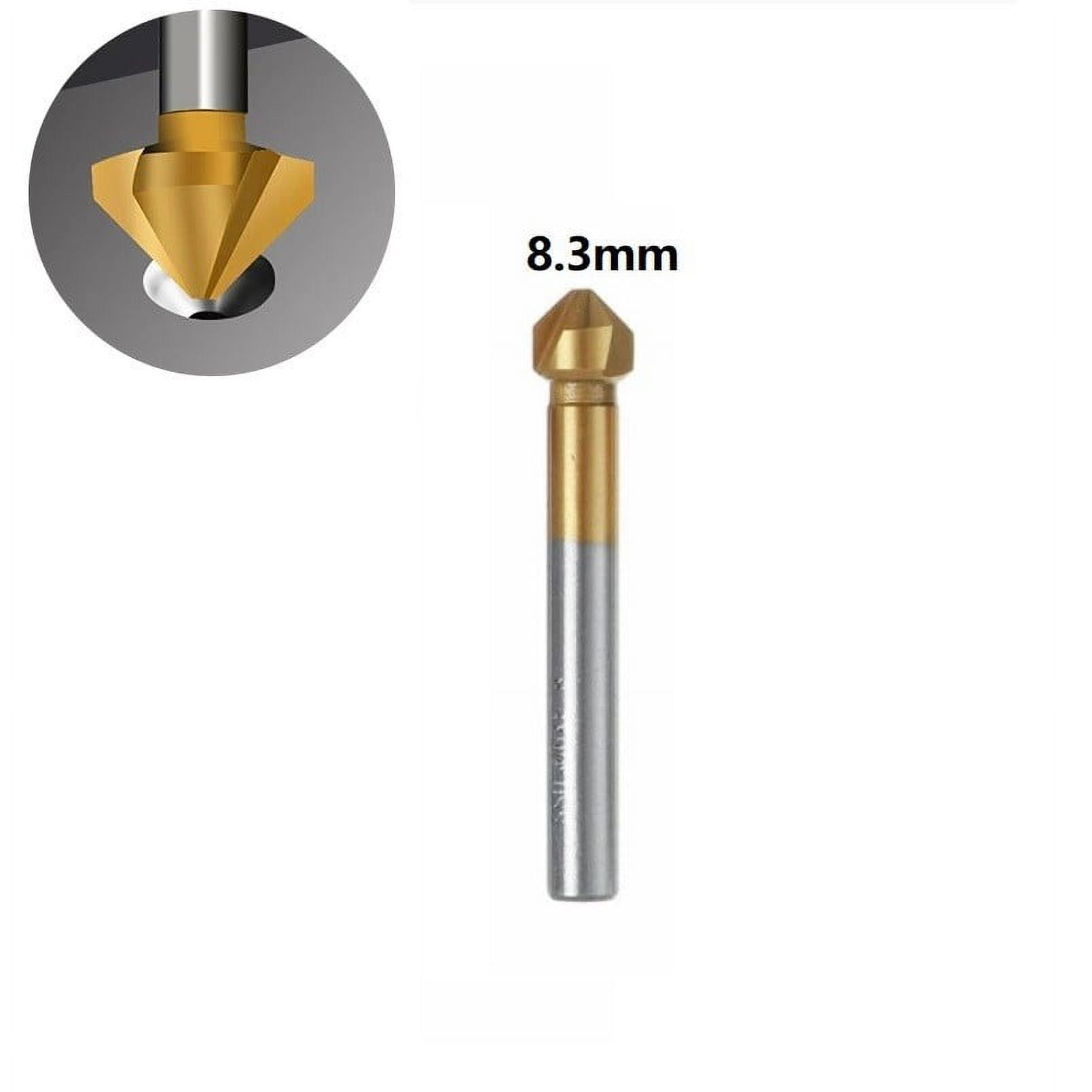 3-Flute Countersink Drill Bit 90 Degree Chamfering Tool for Hard Metals ...