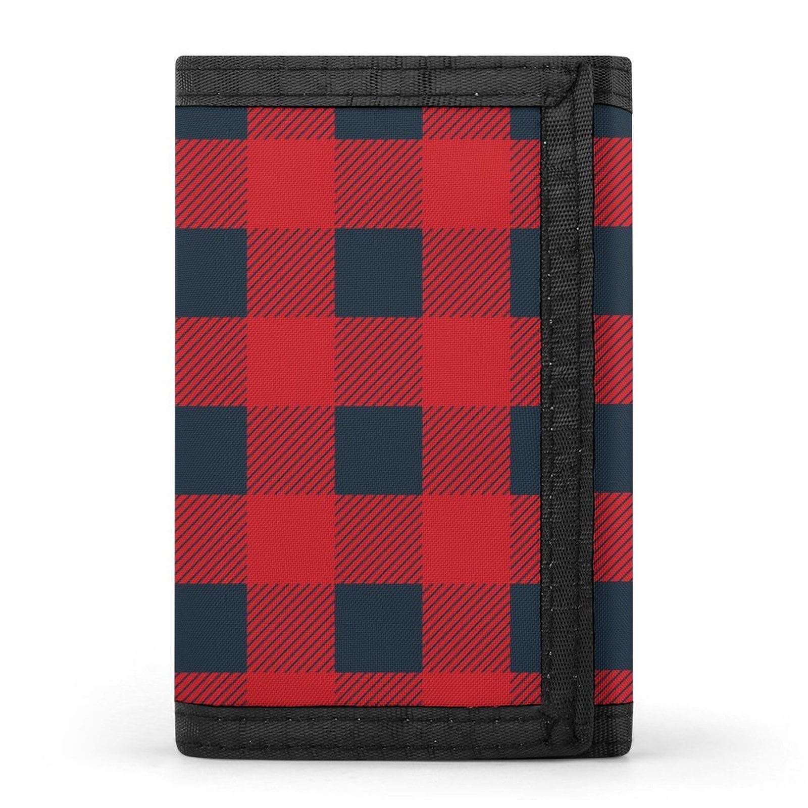 3 Fold Wallet 3.3×5in Zipper Design Easy To Carry For Work Travel Daily Seamless Pattern Red ...