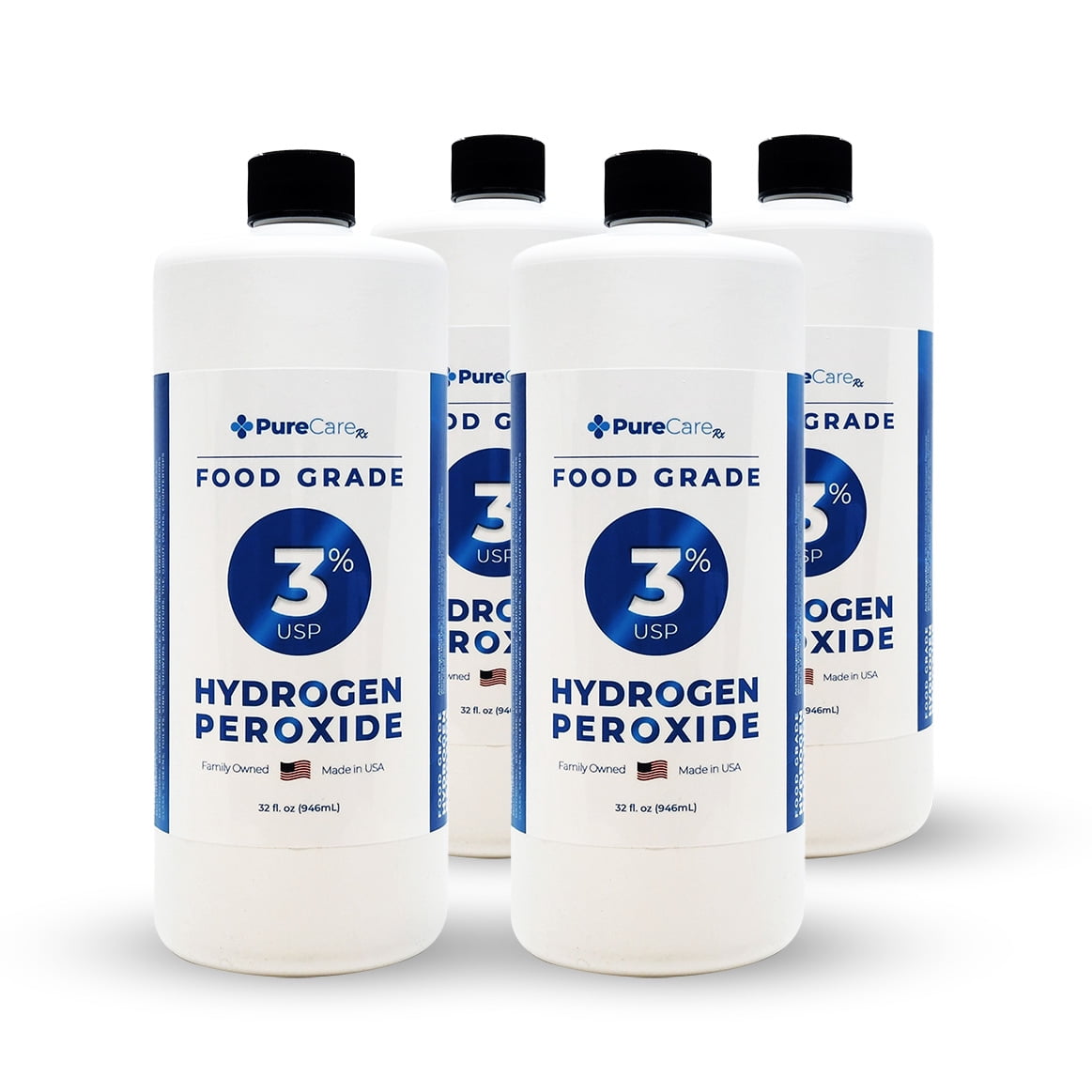 3% Food Grade Hydrogen Peroxide 32 oz 4 Pack - PureChemPros - Walmart.com