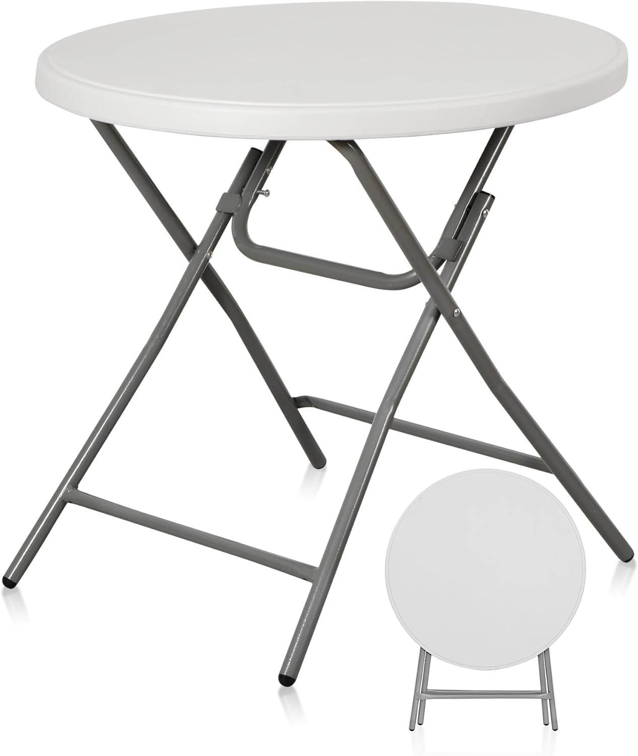 3 Foot Square Folding Card Table, Indoor Outdoor Portable Plastic ...