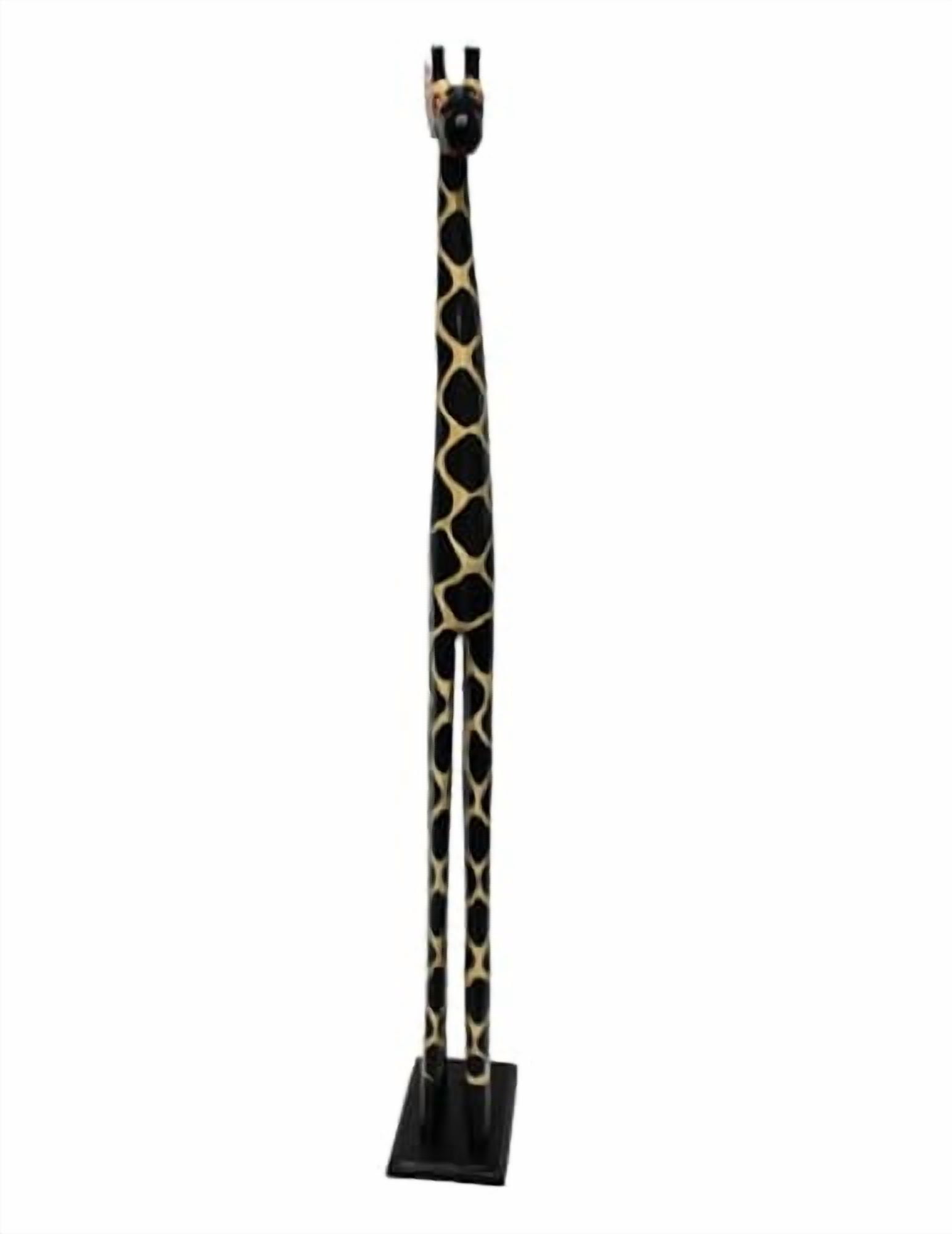 3' Foot Tall Hand Carved Wooden African Baby Giraffe Statue Sculpture ...