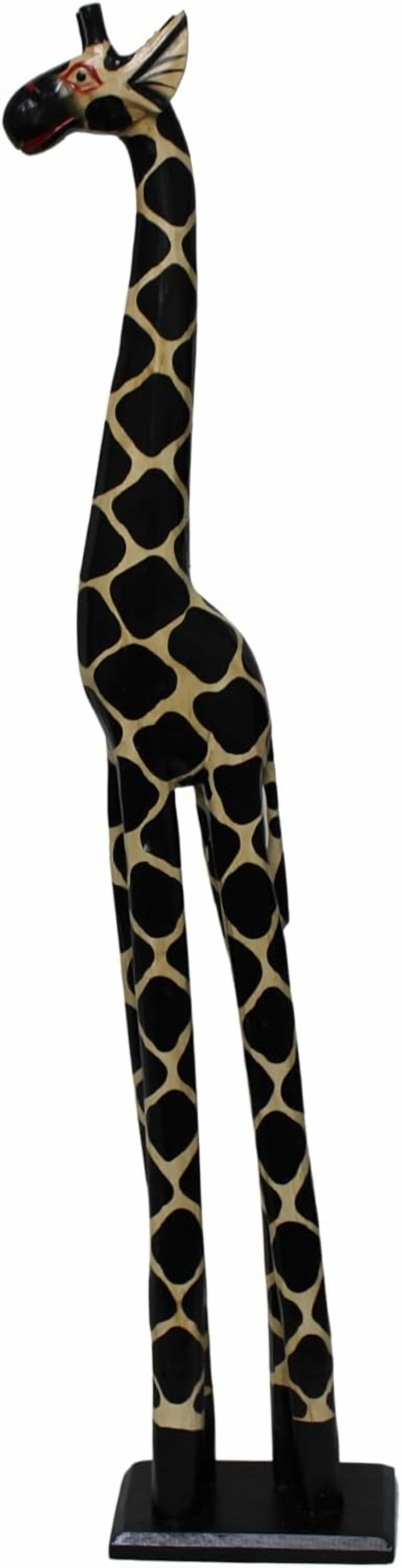3 Foot Tall Hand-Carved Wooden Giraffe Statue Decor - Walmart.com