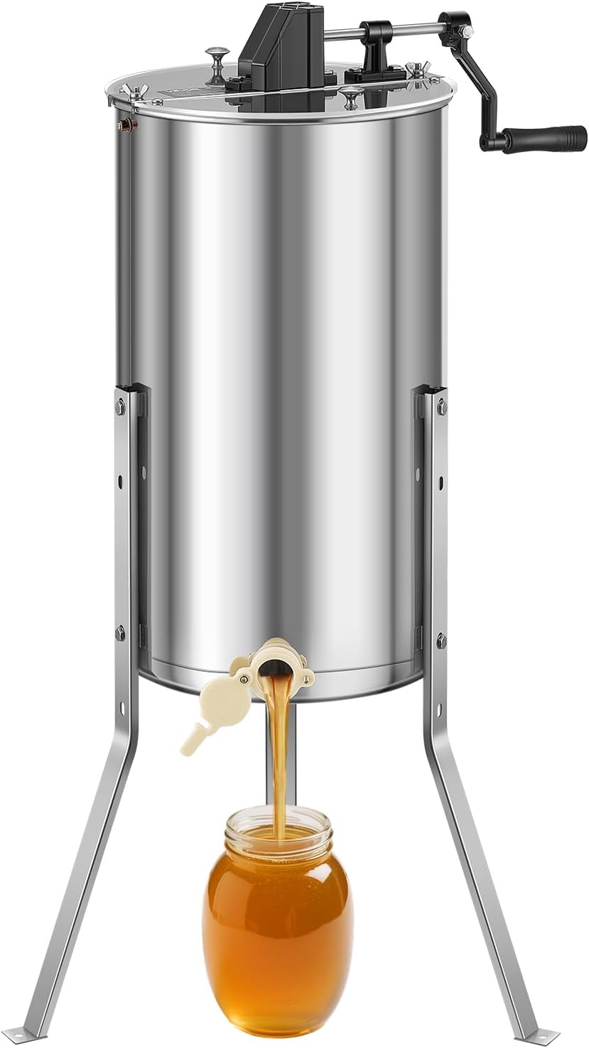 3 Frame Honey Extractor, Stainless Steel Manual Beekeeping Extraction ...