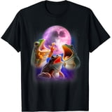 3 Frog Howling At The Moon Frog Lover Toad Amphibian T-Shirt , Vintage ...