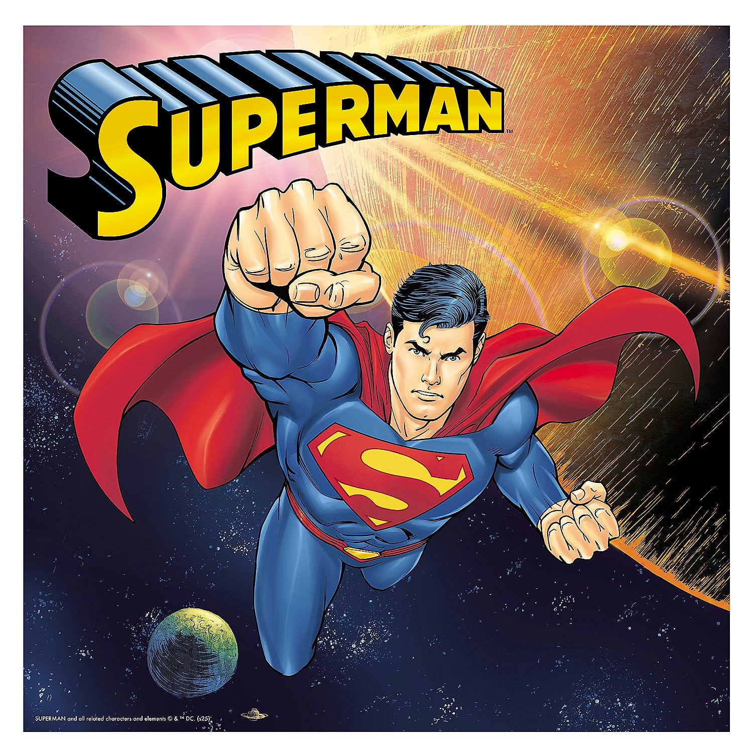 3 Ft. 10" Superman Multicolor Vinyl Square Backdrop Banner - Walmart.com